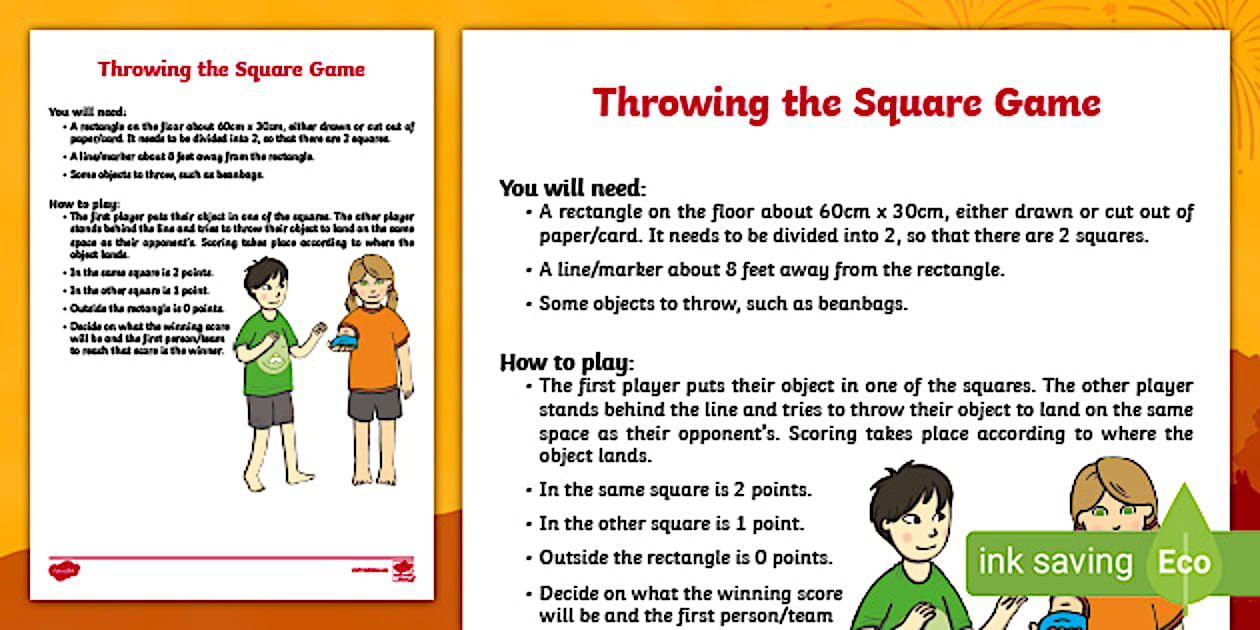 Throwing the Square Chinese New Year Themed Game - Twinkl