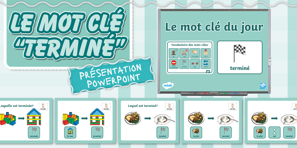 Présentation PowerPoint : Le mot "terminé"