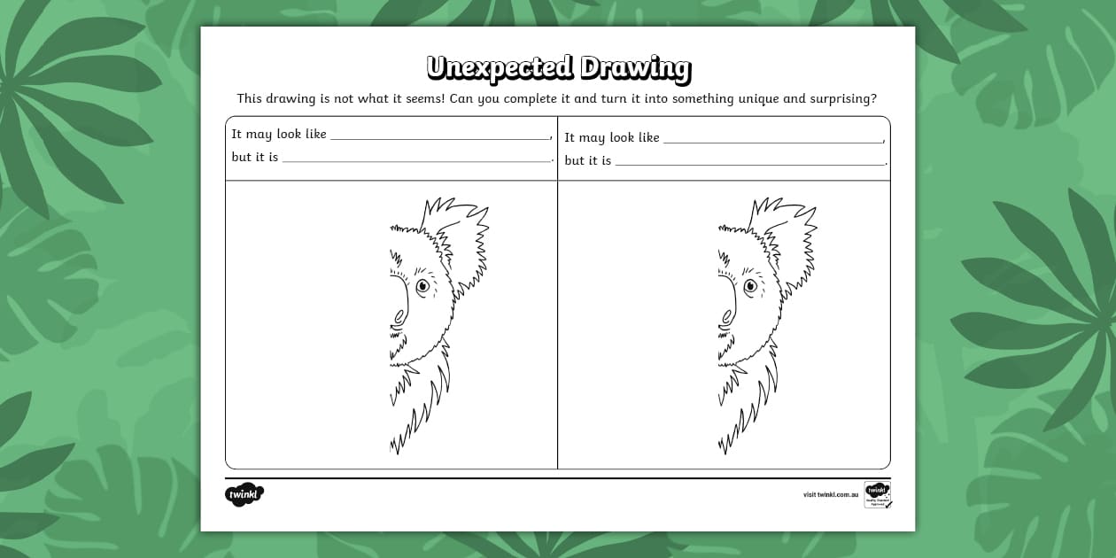 Koala Unexpected Drawing Activity - Twinkl