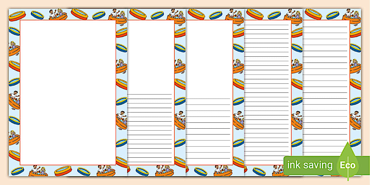 Paddling Pool Page Borders - Twinkl - KS1 (Teacher-Made)