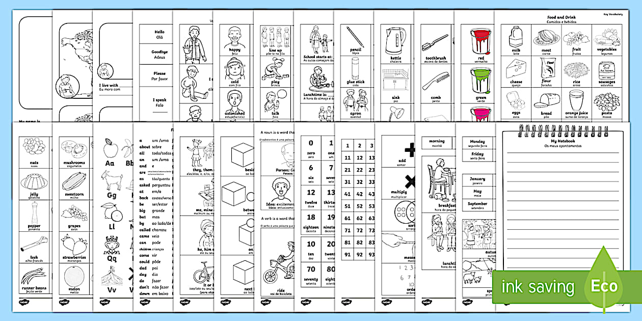 English/Portuguese New Starter Welcome Activity Booklet
