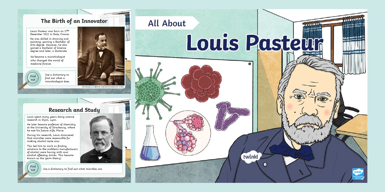 All About Louis Pasteur KS2 Information PowerPoint - Twinkl
