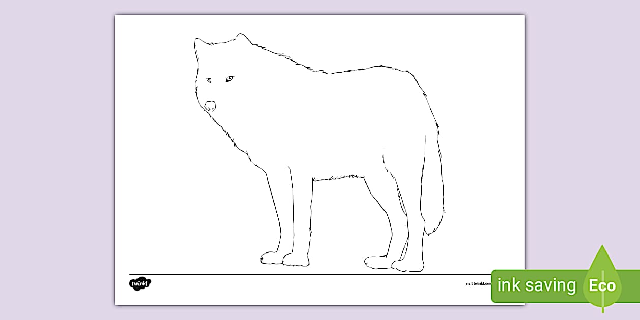 Wolf Template (teacher made) - Twinkl