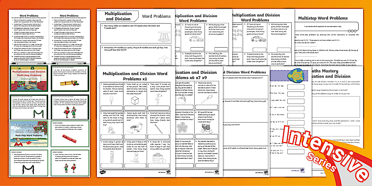 Intensive - Maths - Multiplication Division Word Problems Intensive - Maths - Multiplication Division Word Problems