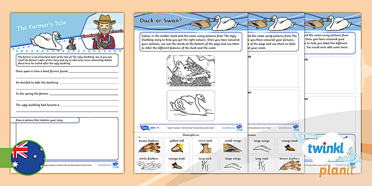 Foundation Writing The Ugly Duckling Home Learning Tasks