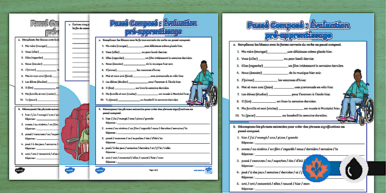Passé Composé Assessment Activity (l'enseignant a fait)
