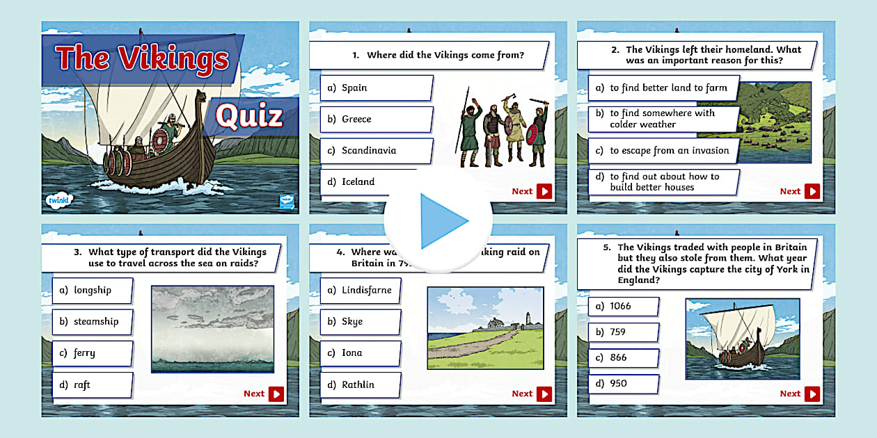 The Vikings PowerPoint Quiz - KS2 (Lehrer gemacht) - Twinkl