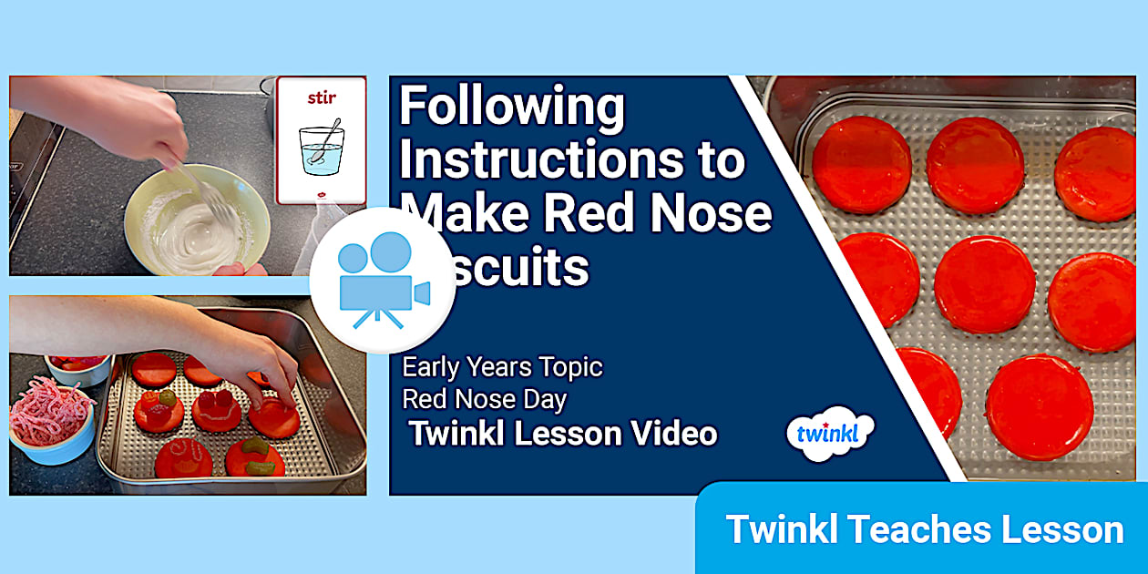 Making Red Nose Biscuits Video Lesson | EYFS Baking Video