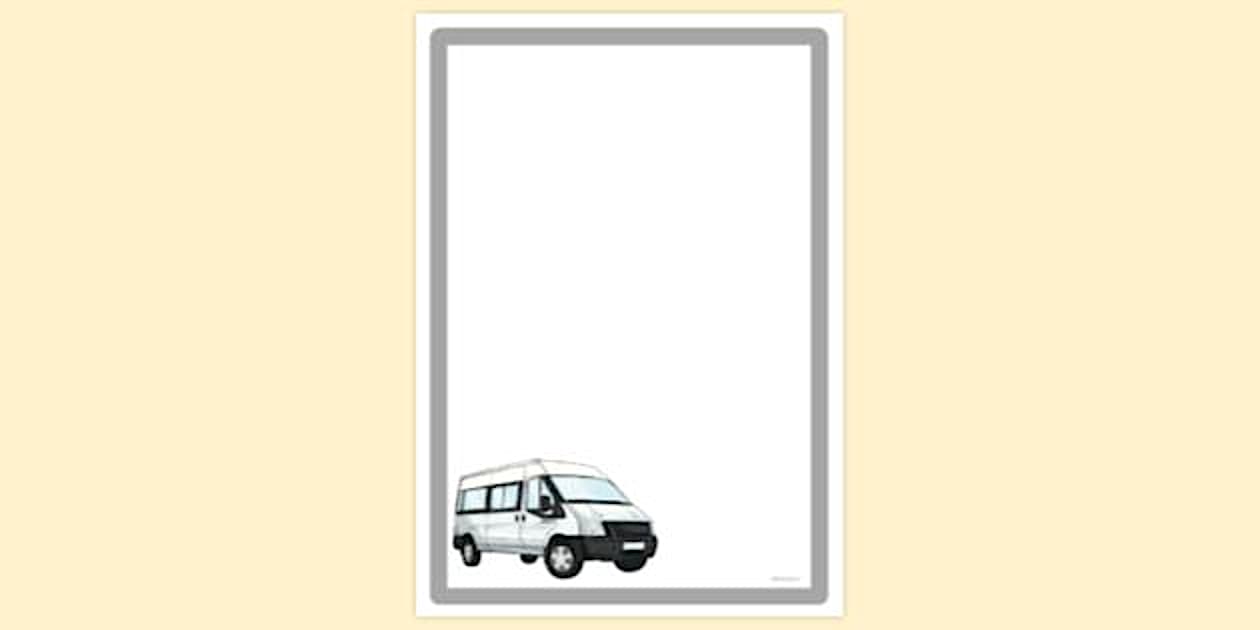 Minibus Taxi Page Border (teacher made) - Twinkl