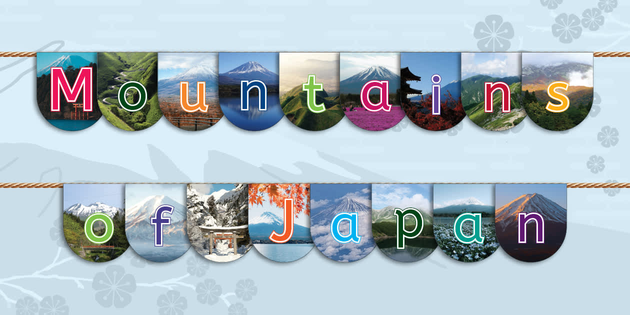 * NEW * Mountains of Japan Display Bunting (teacher made)