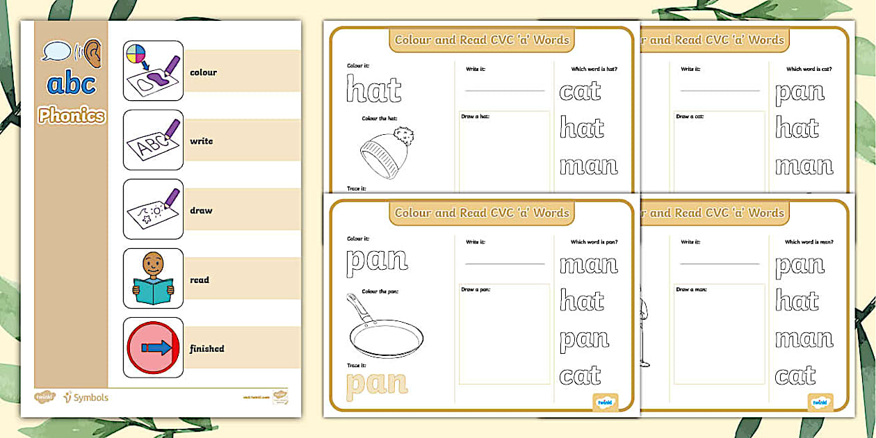 SEND Structured Steps CVC 'a' Words Colour and Read