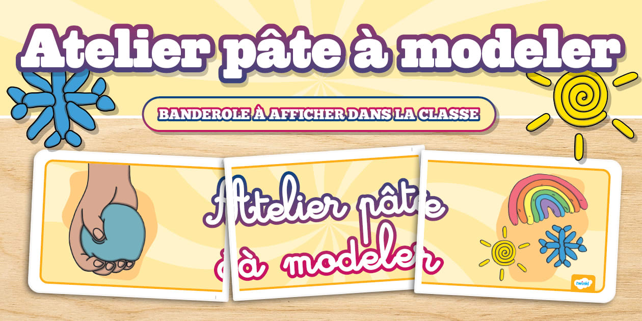 Banderole d'affichage : Atelier pâte à modeler