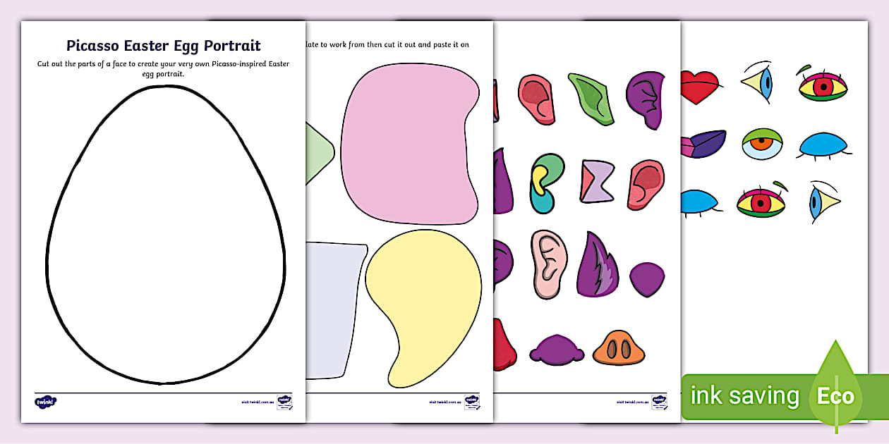 Cubism Portrait Picasso Easter Activity - Parents - Easter