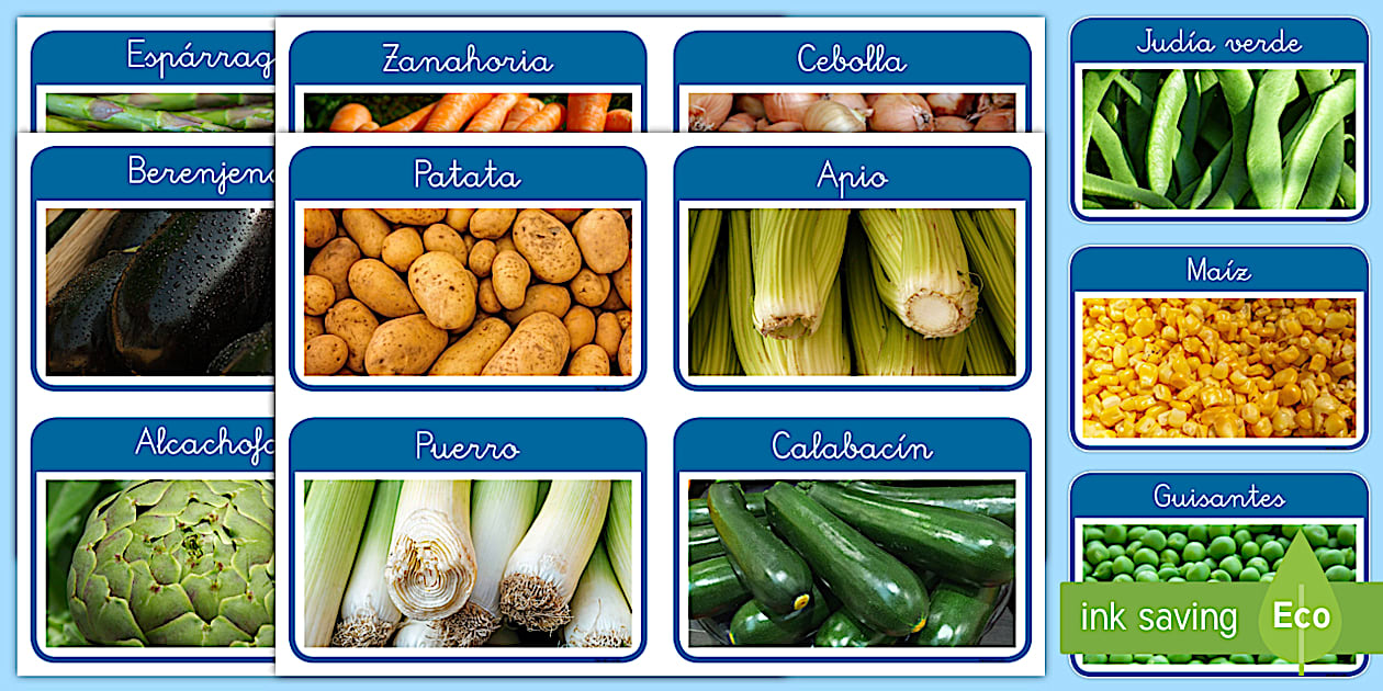 Tarjetas de vocabulario: La comida (Hecho por educadores)