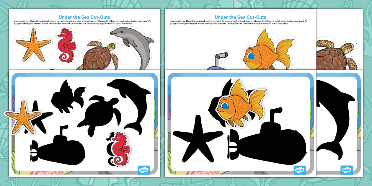 Under the Sea Picture and Shadow Matching Activity | Twinkl