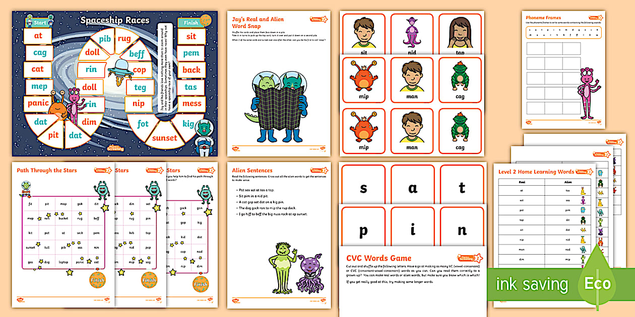 Level 2 Twinkl Phonics Screening Check Home Learning Tasks