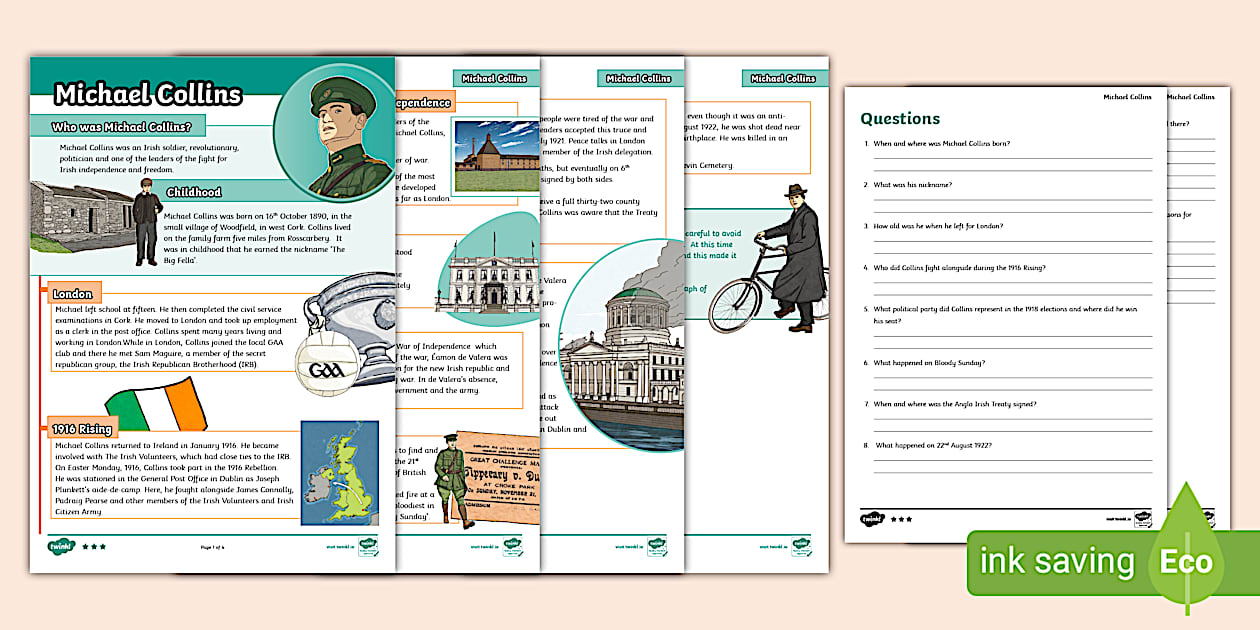 Michael Collins Reading Comprehension - Twinkl