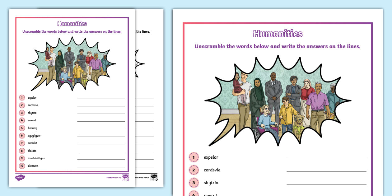 Humanities Key Word Anagrams (teacher made) - Twinkl