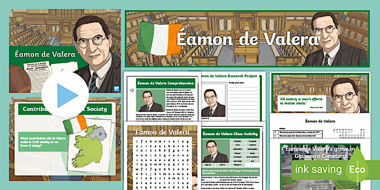 Eamon De Valera Irish Culture Pack