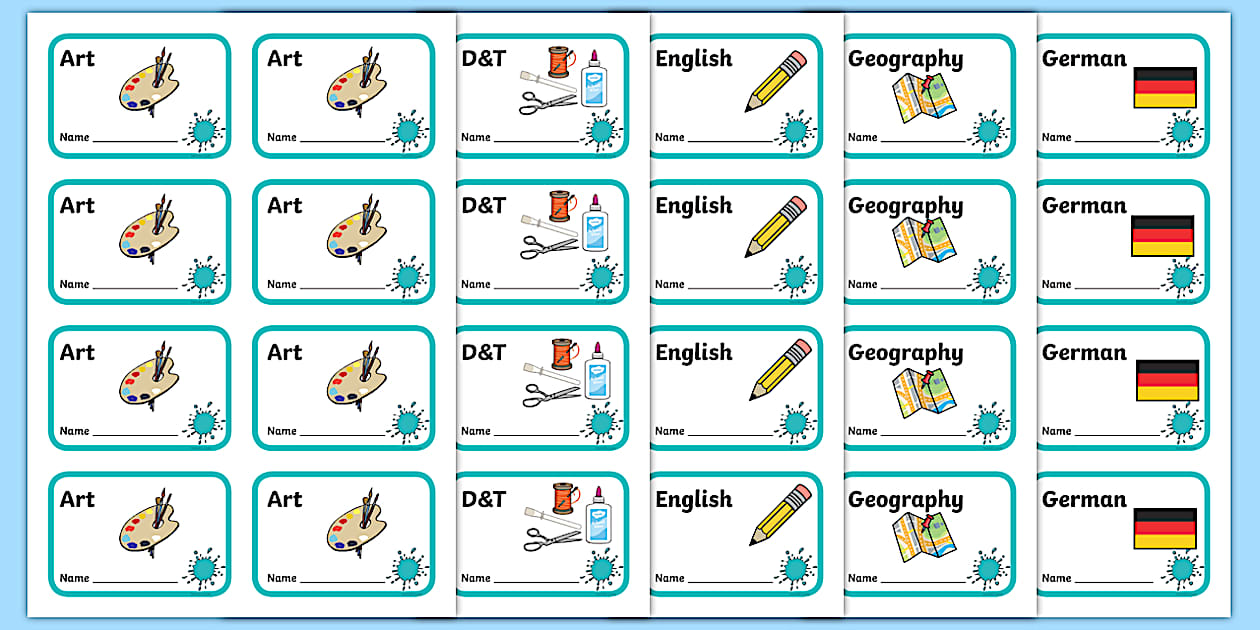 Turquoise Themed Editable Book Labels (teacher made)