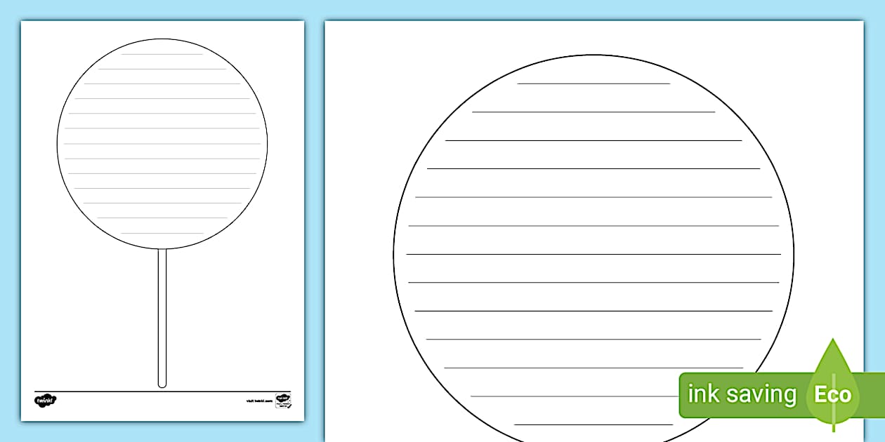 Lollipop Writing Template (teacher made) - Twinkl