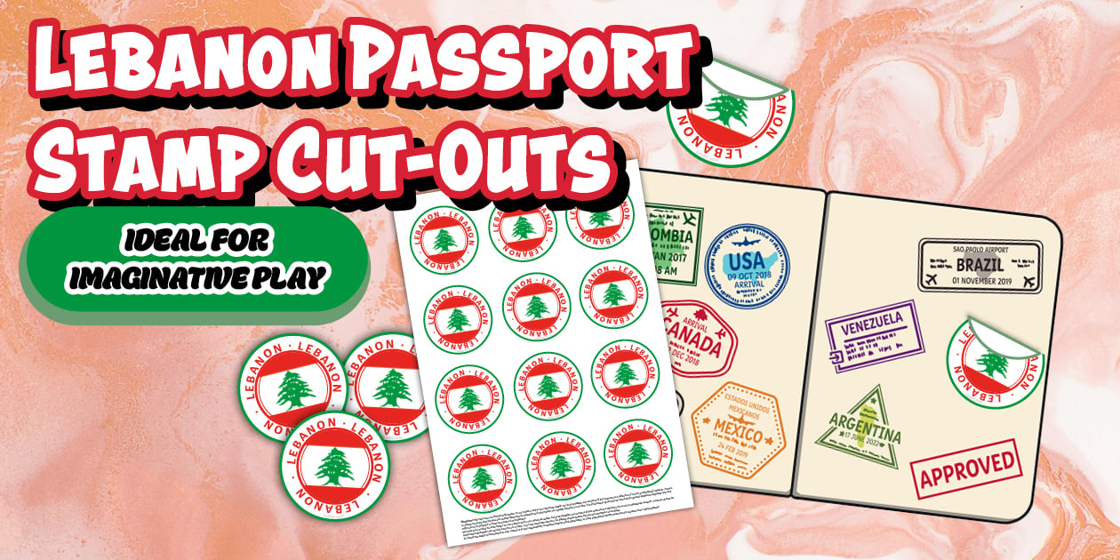 Lebanon Passport Stamp Cut-Outs