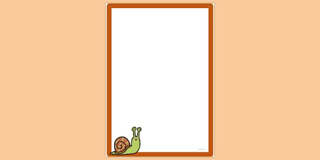 Snail Page Border Printable | Page Borders | Twinkl - Twinkl
