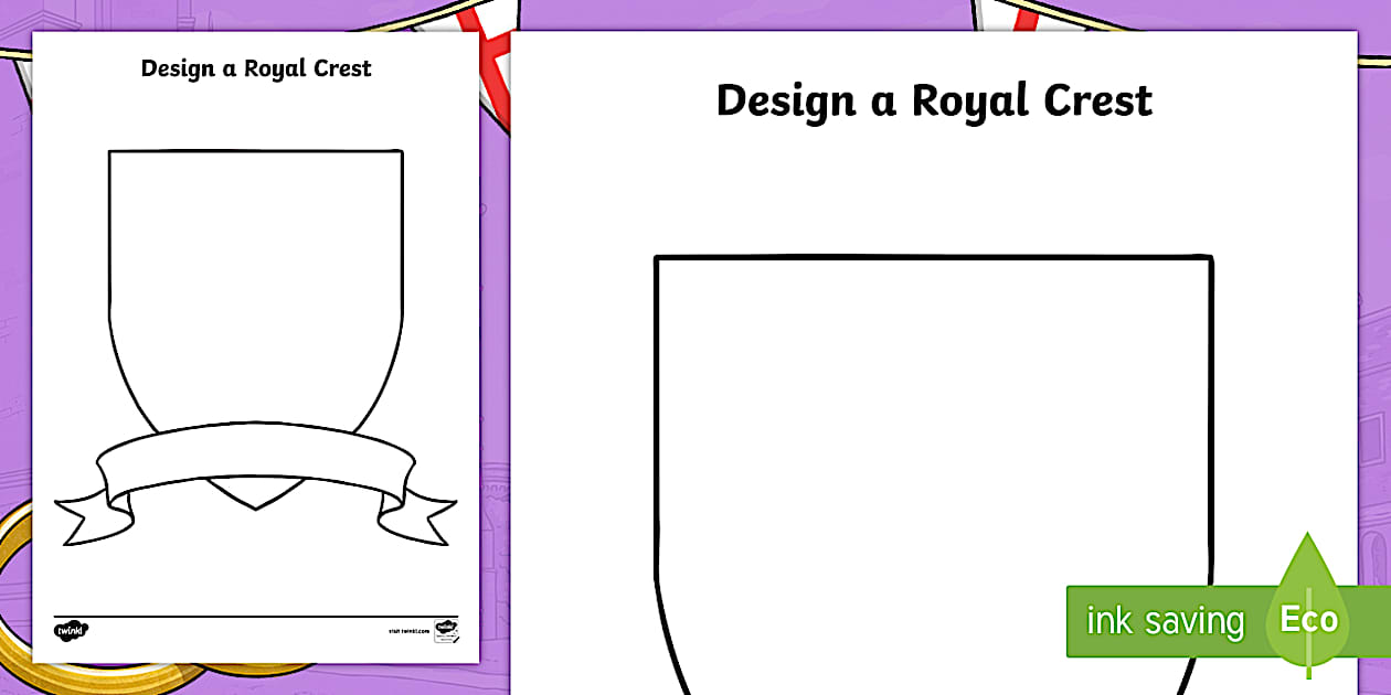 Design a Royal Wedding Crest Worksheet - Twinkl