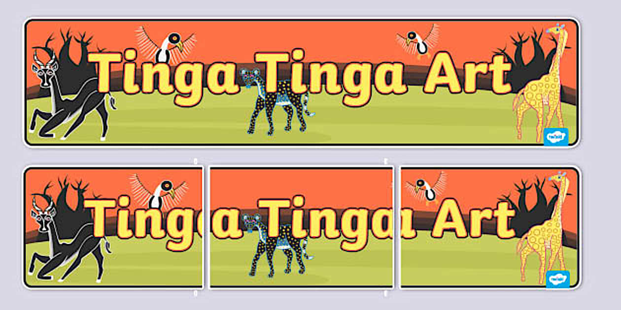 Tinga Tinga Art Display Banner - Twinkl