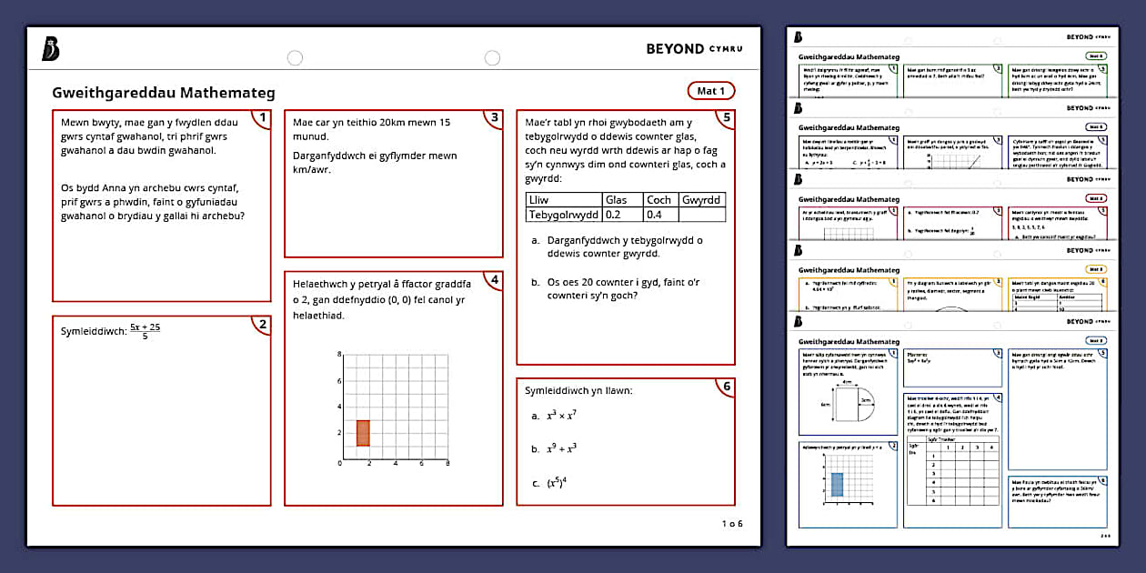 Gweithgareddau Mathemateg: Matiau Sylfaen (teacher made)