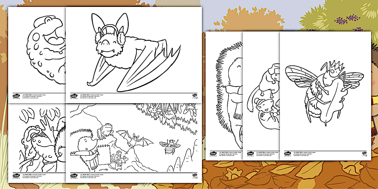 Don't Hog the Hedge! Colouring Pages - Twinkl