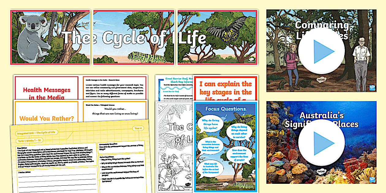 The Cycle of Life IU Yr 4 Wk 1-2 (teacher made) - Twinkl