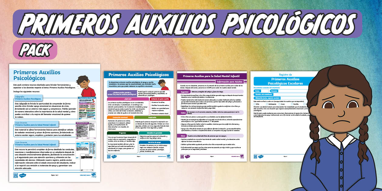 Pack para Docentes Primeros Auxilios Psicológicos