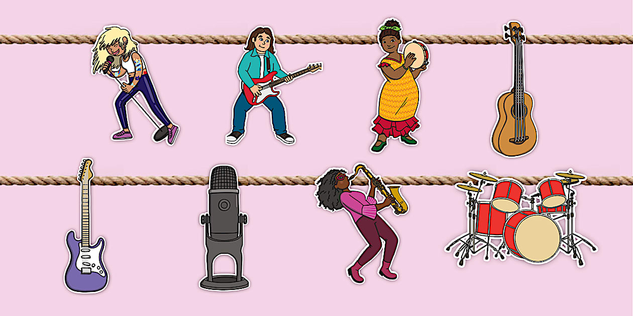 Music Festival Picture Bunting (teacher made) - Twinkl