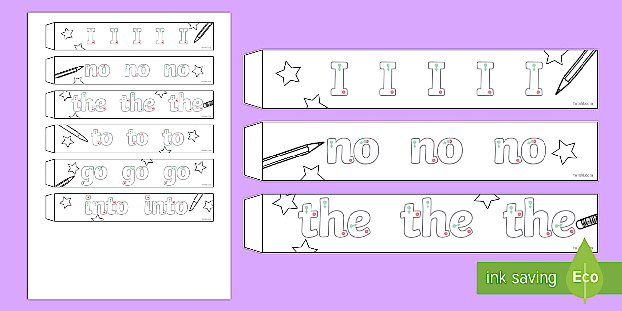 Editable Handwriting Phase 2 Tricky Words Paper Chain Activity