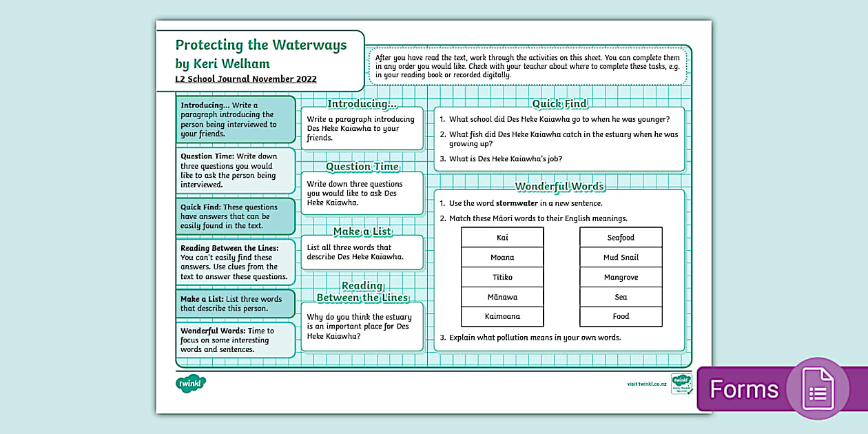 Level 2 November 2022 School Journal: Protecting the Waterways ...