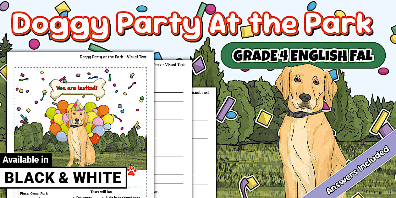 English FAL – Doggy Party at the Park – Visual Text