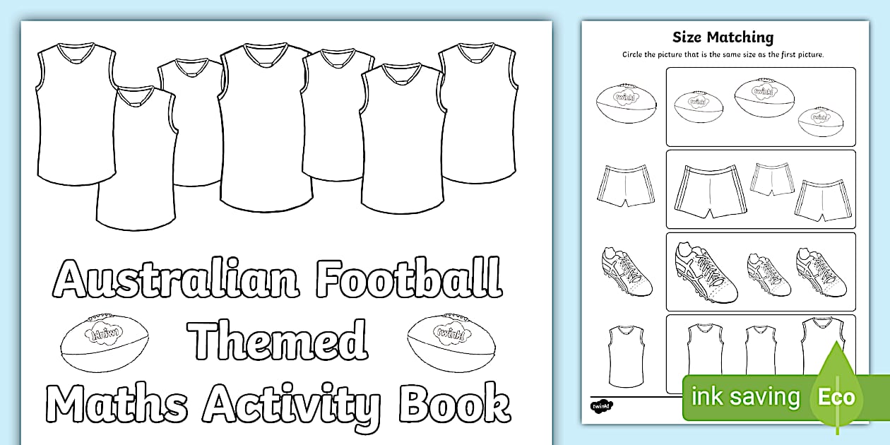 Australian Football Themed Maths Activity Booklet - Twinkl