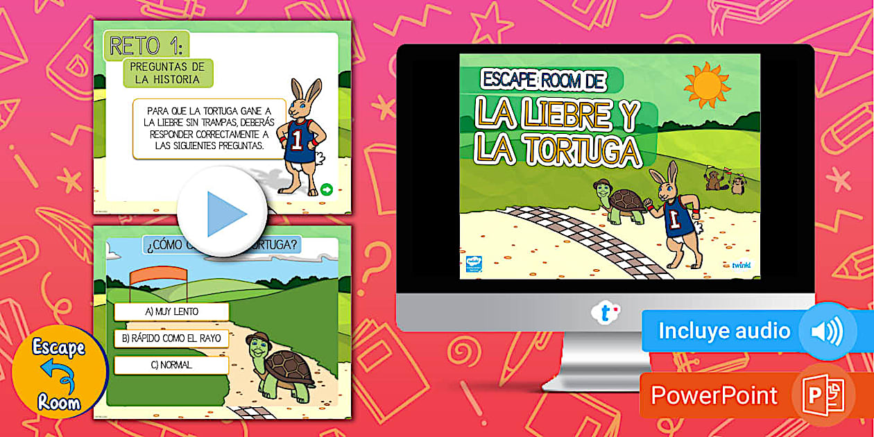 Escape room literario: La liebre y la tortuga - Educación Infantil