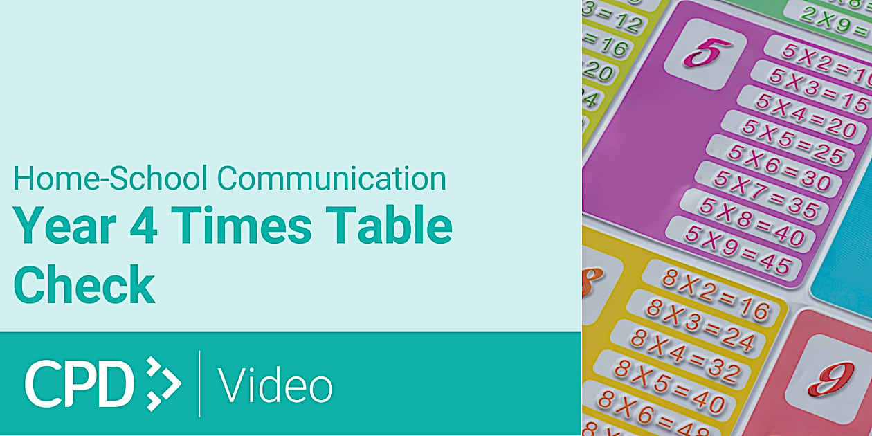 How to Talk About the Year 4 Times Table Check CPD Video
