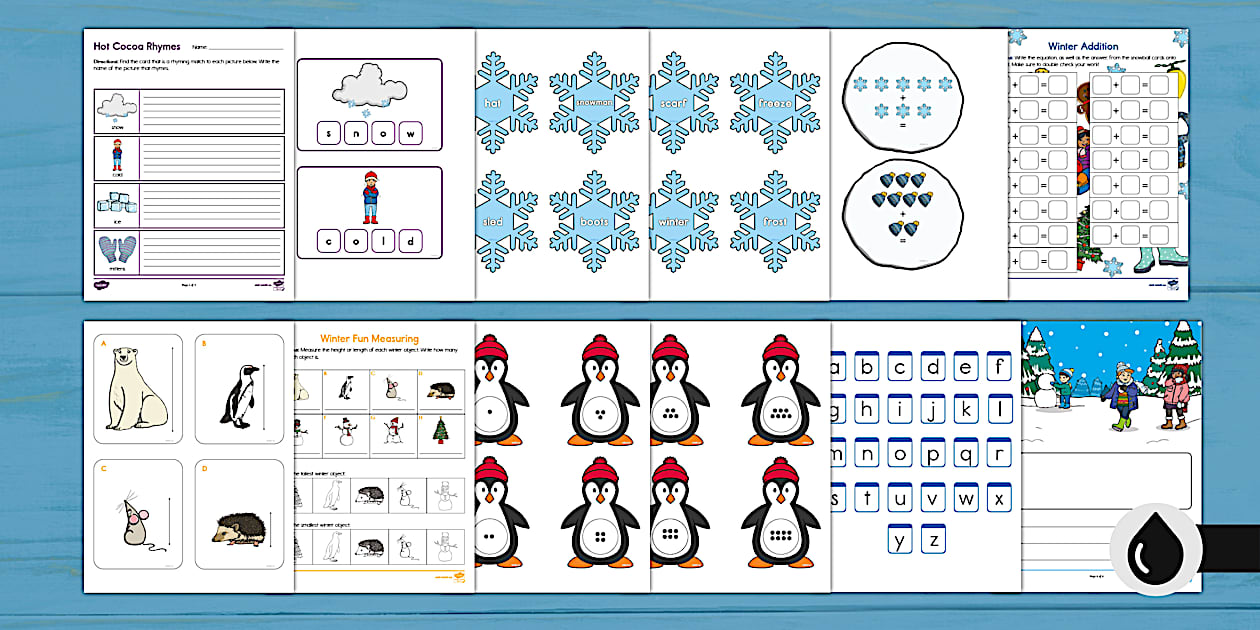 Winter Math and Literacy Packet (teacher made) - Twinkl