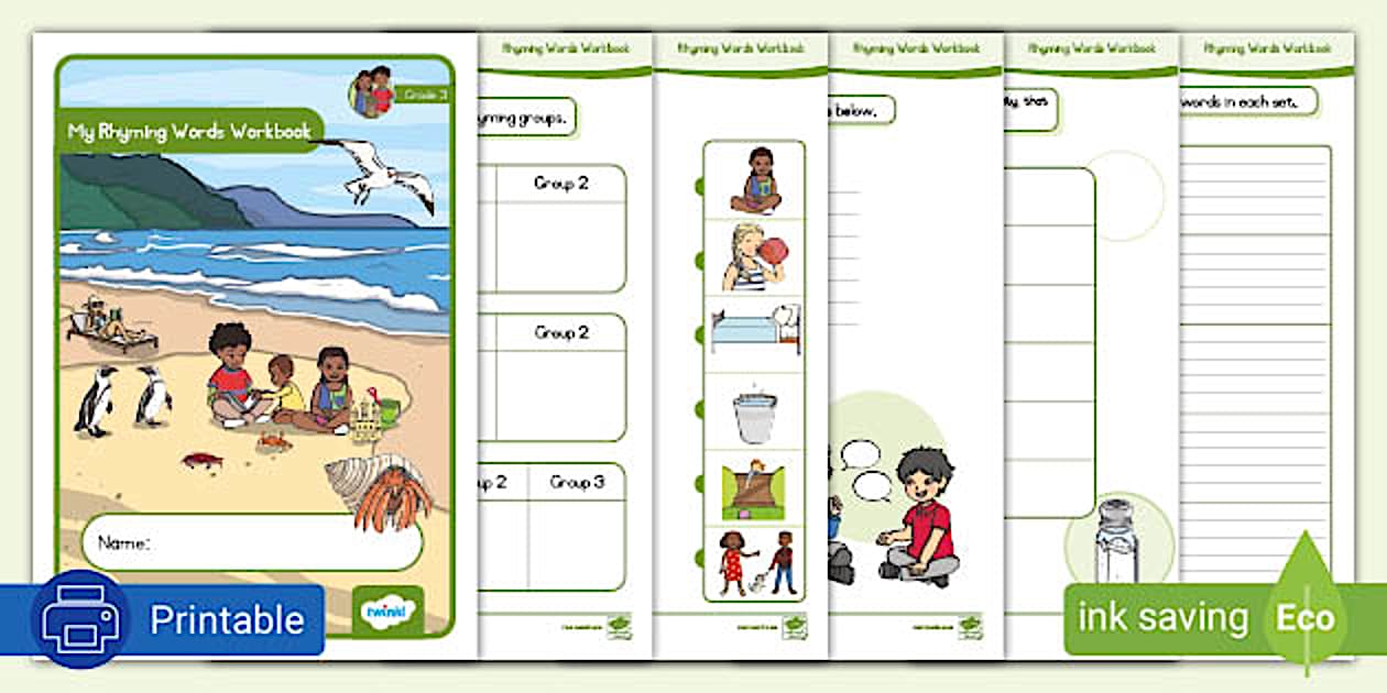 Grade 3 Phonics: Rhyming words Workbook - Twinkl