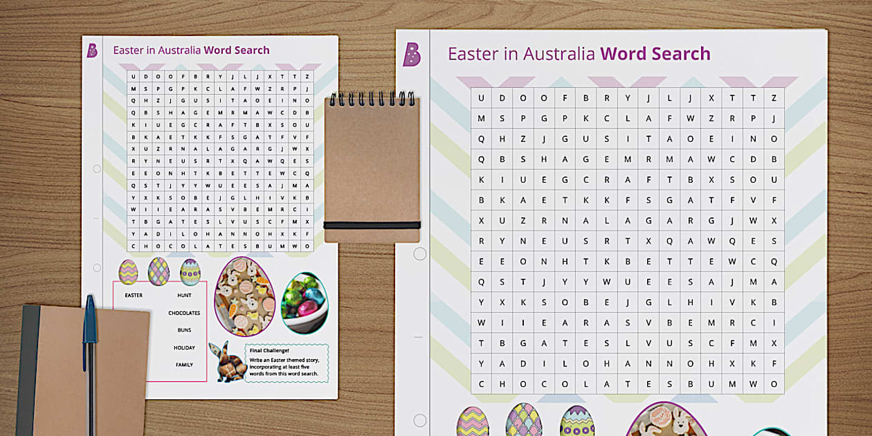 Easter in Australia Word Search (teacher made) - Twinkl