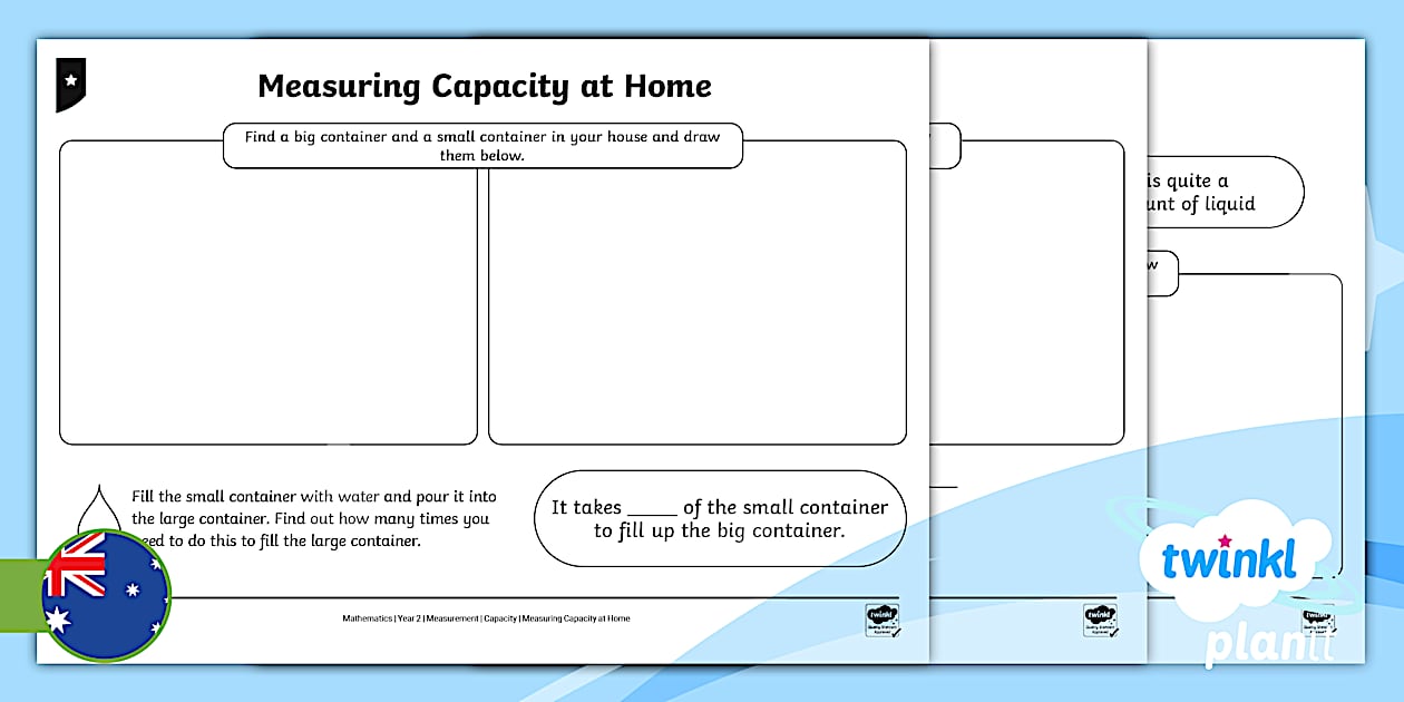 Year 2 Measuring Capacity Home Learning Tasks (Teacher-Made)