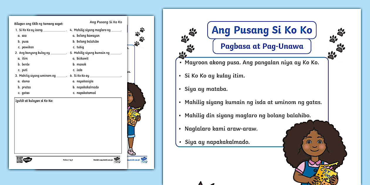 Pagbasa at Pag-Unawa:Ang Pusang Si Ko Ko |Grade 1| Twinkl PH