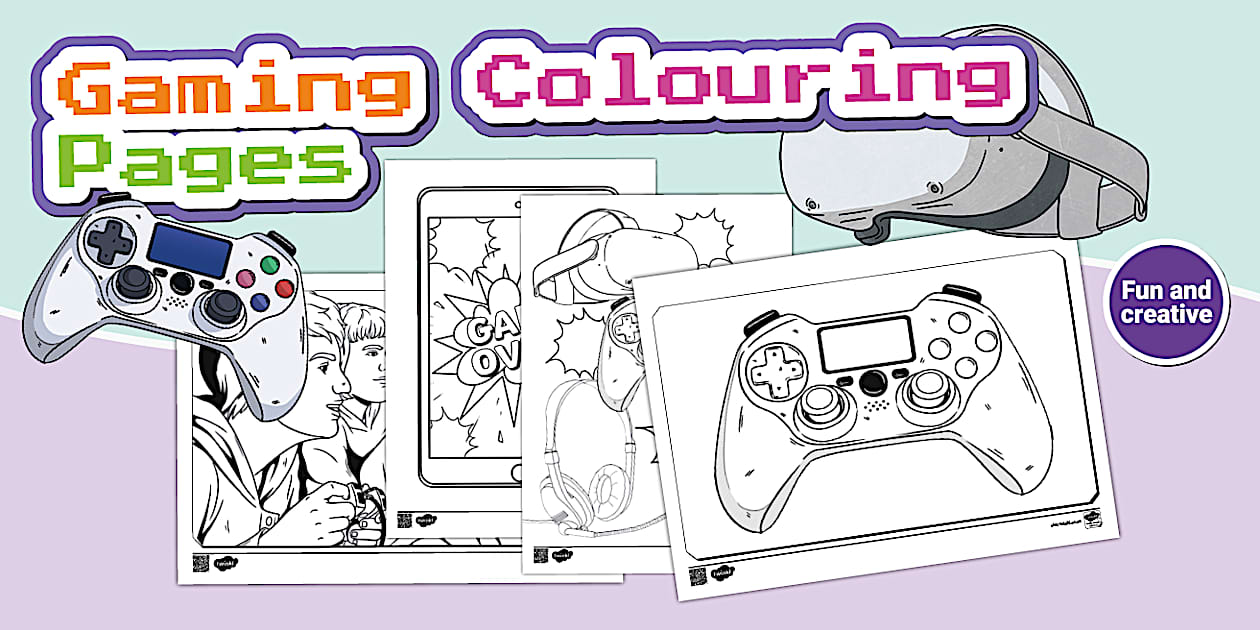 Intermediate Phase Life Skills - Gaming - Colouring Pages (CAPS Aligned)
