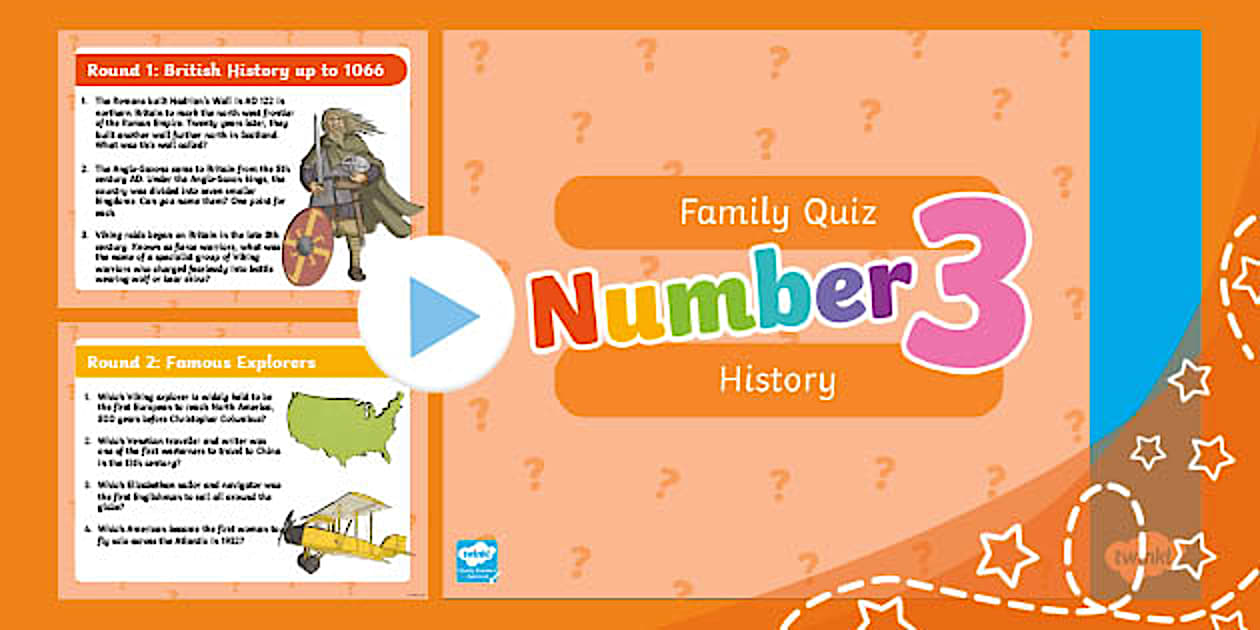 Family Quiz Number 3: History (teacher made) - Twinkl