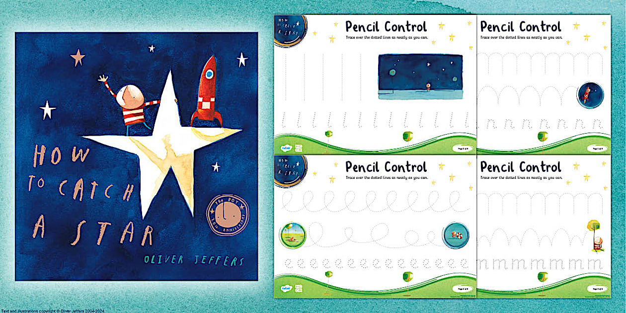 How to Catch a Star: Fine Motor Skills And Pencil Control Worksheets