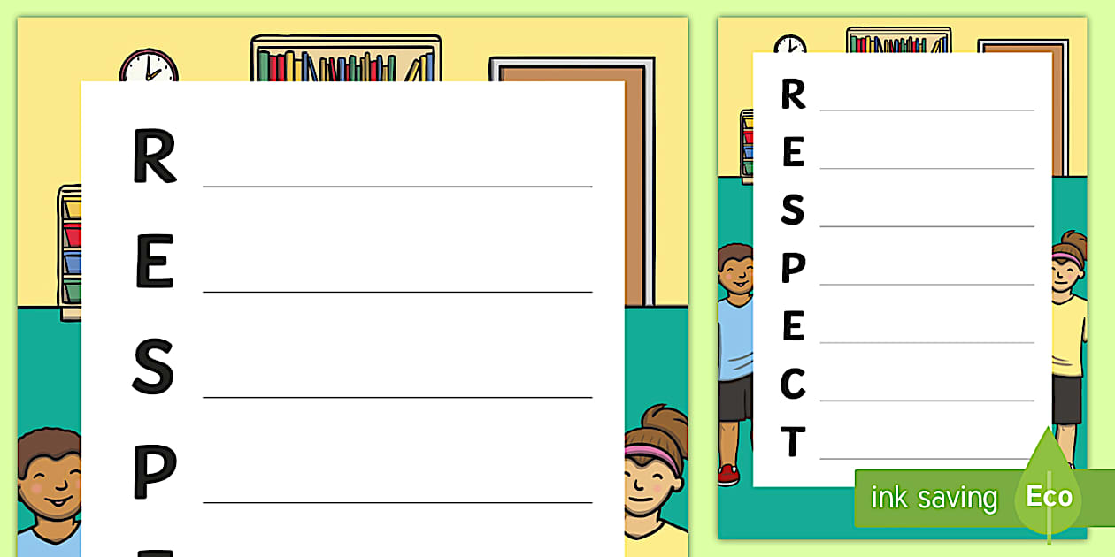 Respect Acrostic Poem (Teacher-Made) - Twinkl