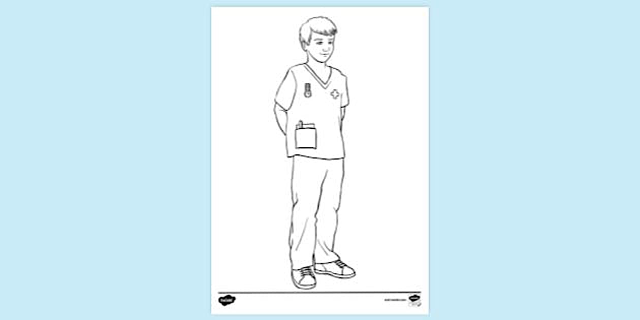 Nurse Colouring Sheet | Twinkl - Twinkl